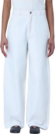Christophe Lemaire Femme, Jeans, Blanc, Taille: 34 FR Pantalon Large
