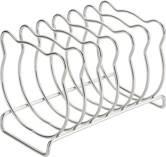 DOITOOL Toaster-Brotablage: Brothalter f&uuml;r 6 Scheiben - B&auml;renf&ouml;rmiger Tischbrothalter aus Edelstahl f&uuml;r den Esstisch, ideal als Fr&uuml;hst&uuml;cksorganizer