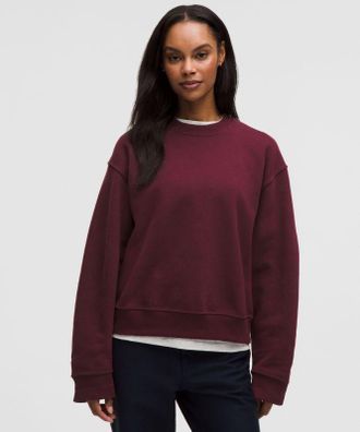 lululemon Womens Steady State Crew - Gr&ouml;&szlig;e XL in Burgundy Bay