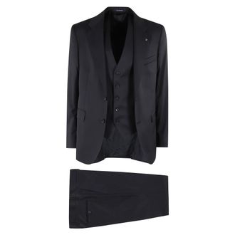 Tagliatore Napoli Anzug + Weste aus Schurwolle - - Suits - Herren - Blau - XL