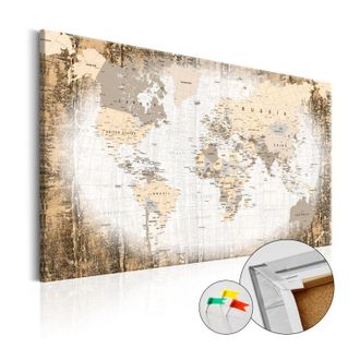 Paris Prix Paris Prix - Tableau en Li&egrave;ge Carte du Monde - Enclave of the World 40 x 60 cm