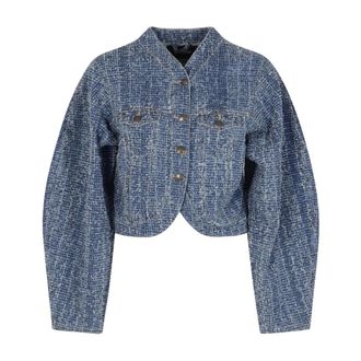 Rotate Rund&auml;rmel Jeansjacke - - Jackets - Damen - Blau - XS