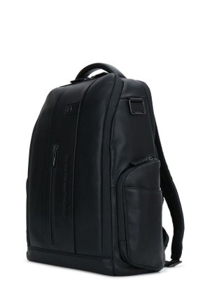 Piquadro Leather Backpack - Black