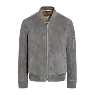 Tom Ford Homme, Vestes, Gris, Taille: 2XL Leather Vestes