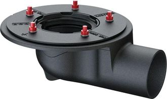 Aco Dachablauf Passavant Spin DN100/0Grad Guss Pressflansch, 7054.11.12
