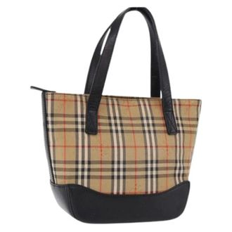 Burberry Sac &agrave; main en toile Pre-owned - Femme - Pre-owned - Beige - Taille: ONE Size