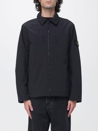 Stone Island Softshell-Windbreaker-Hemdjacke mit Compass-Logo