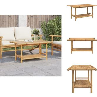vidaXL Couchtisch 90x50x45 cm Bambus - Bambus Couchtisch - Esszimmertisch - Wohnzimmerstil - Sideboard - M&ouml;bel Online Kaufen