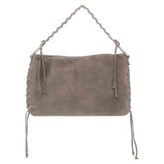 Estro & Luminara Boho Tasche mit geflochtenem Henkel - - Bags - Damen - Beige - ONE SIZE