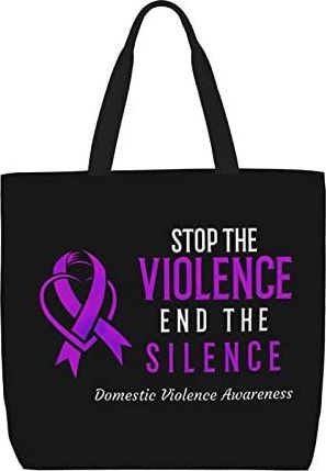 Generic Sac Fourre-Tout Mettre Fin &Agrave; La Violence Domestique Sac Femme Plage Lavables Personnaliser Sacs &Agrave; Main, Pour Femmes, Shopping, Voyage, Burea