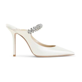 Jimmy Choo London Bing Satin 100 Mules - - Shoes - Damen - Wei&szlig; - 39 EU