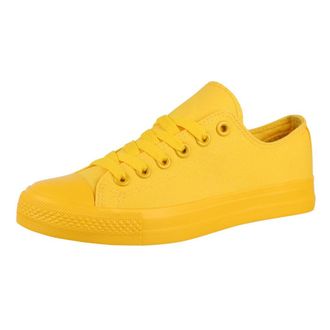 Elara Unisex Sneaker Low top Turnschuh Textil Chunkyrayan B338-B340 P Yellow 01-A-42