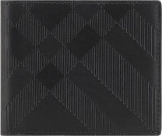 Burberry Schwarze Kalbsleder Bos Taurus Geldb&ouml;rse