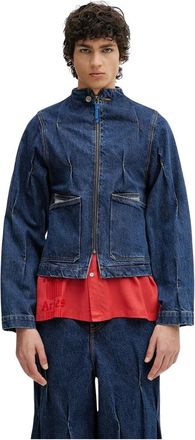 Ader Error Homme, Vestes, Bleu, Taille: M 0108 Denim Jacket