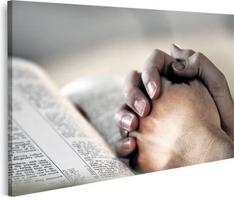 Islandburner Bild auf Leinwand Betende Hände Bibel Bilder Wandbilder Poster IOZO-1K