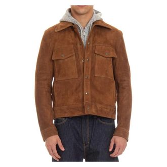 Salvatore Santoro Braune Knopfjacke mit Taschen - - Jackets - Herren - Braun - 2XL