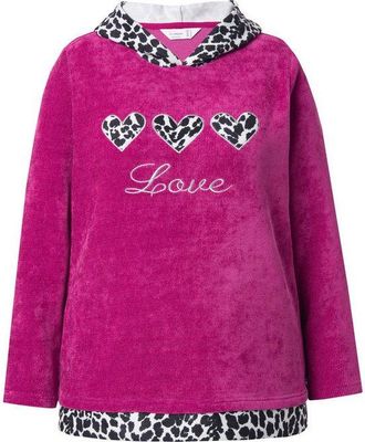 Miamoda Sweatshirt Hoodie Kapuzensweater Flausch-Sweat Leo-Details
