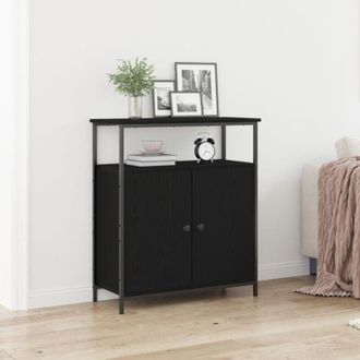 vidaXL Sideboard Schwarze Eiche 70 x 30 x 80 cm Holzwerkstoff Vidaxl