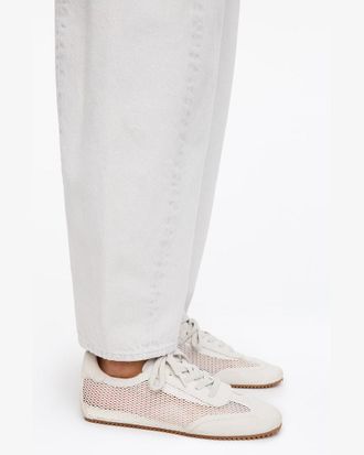 Arket Sneaker Aus Mesh Und Spaltvelours -Wei&szlig;