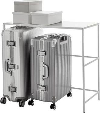 Yamazaki Tableware Home Tower Erweiterbares Kofferregal, Schrankgep&auml;ck-Organisation, Kleiderb&uuml;gel, Metallregal - Stahl