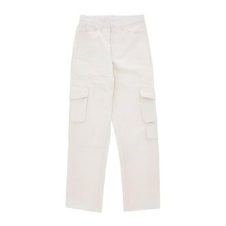 Arte Leichte Cargo Hose Creme Gerades Bein - - Trousers - Herren - Beige - S