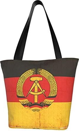 AOOEDM Drapeau allemand sac d&eacute;picerie r&eacute;utilisable sac &agrave; provisions sac &agrave; bandouli&egrave;re d&eacute;contract&eacute; sac &agrave; main pour hommes femmes sac de march&eacute; ECO sac de plag