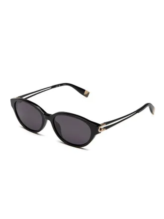 Furla SFUB31 Oval Acetate Frame Sunglasses - Black