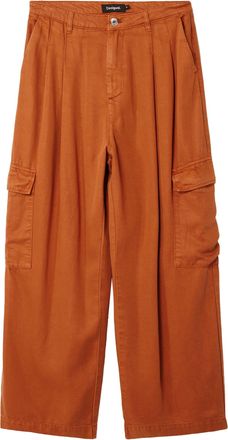 Desigual Womens Woman Woven Long Trousers Pants, White, L