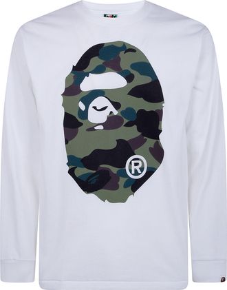 A Bathing Ape 1St Camo Big Ape Head Ls Tee M T-Shirt