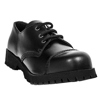 Boots & Braces Chaussures Rangers à 3 trous, noires, pointure, Noir, 45 EU