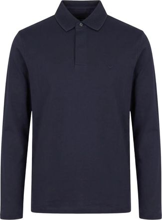 Emporio Armani Langarm Poloshirt - - Tops - Herren - Blau - 3XL