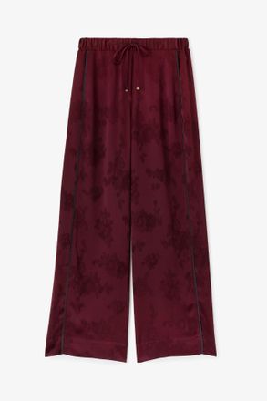 Ganni Pantalon en satin rouge - Pour Femme