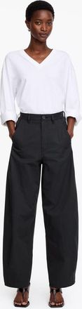 Arket Hose Mit Barrel Leg -Schwarz