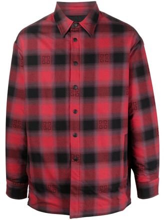 Givenchy chemise matelass&eacute;e &agrave; carreaux - Noir