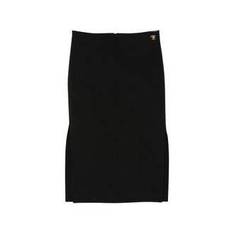 Elisabetta Franchi Technischer Stoffrock - - Skirts - Damen - Schwarzk - L