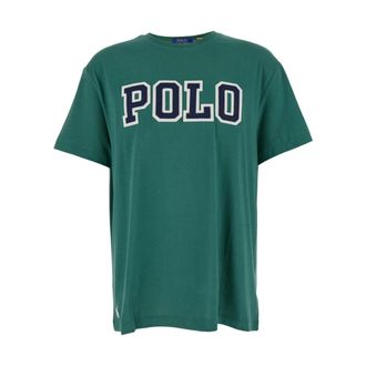 Polo Ralph Lauren Homme, Tops, Vert, Taille: XL T-shirt col rond vert avec logo