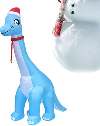 Generico Aufblasbarer Weihnachts-Dinosaurier, 3,6 m, LED-Au&szlig;endekoration, beleuchtete Figur f&uuml;r Garten, Rasen, Hof, Auffahrt, Eingang, Schule, Zuhause, Party, 