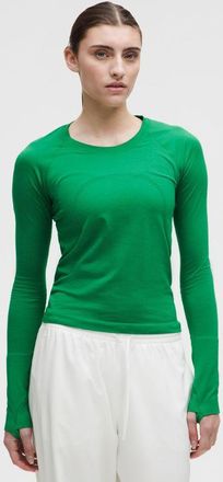 lululemon Haut manches longues Swiftly Tech 2.0 Longueur taille pour Femmes - Vert - Taille 14