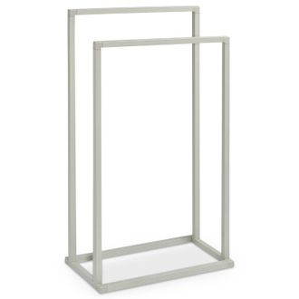 IDIMEX Handtuchhalter MAILO mit 2 Stangen, Beige - Handtuchst&auml;nder aus Metall, Badetuchhalter freistehend und platzsparend, ohne Bohren, modern