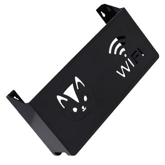 Artibetter Wandmontierte Routerbox mit Bel&uuml;ftetem Mesh Kabellose WLAN Aufbewahrungsbox ohne Bohren Kabelmanagement f&uuml;r TV Receiver und Kleine Elektronik Schwarze