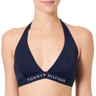 Tommy Hilfiger Halter Rp Uw0Uw05813 Dos Nu, Blue (Dark Night Navy), XS Femme