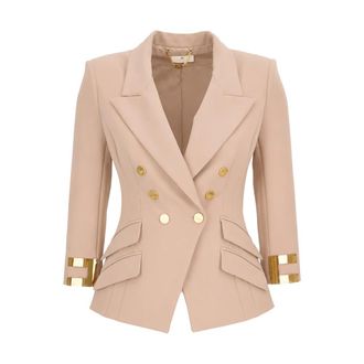 Elisabetta Franchi Ma&szlig;geschneiderter Blazer - - Jackets - Damen - Beige - XS