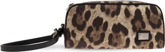 Dolce & Gabbana Homme, Sacs, Brun, Taille: ONE Size Sac &agrave; main avec motif animalier