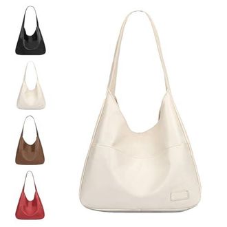 Generic Sac fourre-tout tendance en cuir v&eacute;g&eacute;talien, sac &agrave; main &eacute;l&eacute;gant et d&eacute;contract&eacute; en cuir synth&eacute;tique de grande capacit&eacute;, sac &agrave; main &agrave; bandouli&egrave;re pour f