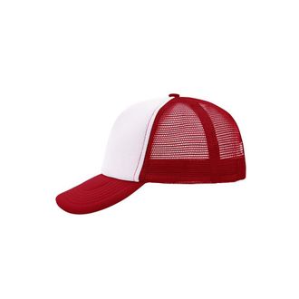 Myrtle Beach Trucker Mesh Baseball Cap in Polyester in Weiss - Rot