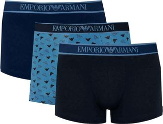 Emporio Armani Boxer briefs en jersey par trois - Homme - Sous-v&ecirc;tements - Multicolore - Taille: S