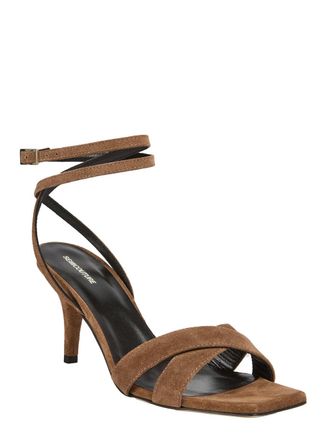 Semicouture Womens Heeled Sandals Y6sz40 Brown Suede