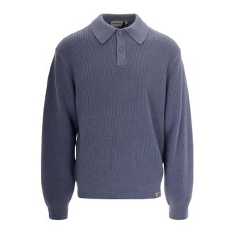 Carhartt Work in Progress L/S Miles Polo - - Tops - Herren - Blau - M