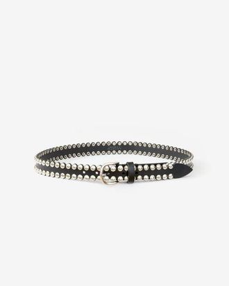 Isabel Marant Ceinture Zap - Femme - Noir Et Argent&eacute; - Taille 85 - Isabel Marant