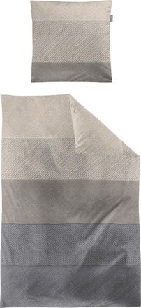 Irisette Bettw&auml;sche Edel-Feinbiber Natur-grau Gr&ouml;&szlig;e 1x 155x220 cm + 1x 80x80 cm